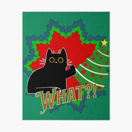 Lámina rígida «Gato que empuja el árbol de navidad | gatito culpable ...