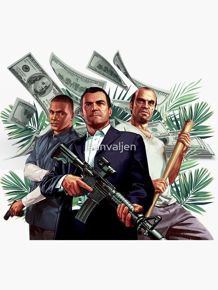 "GTA V" Sticker for Sale by jeanvaljen | Redbubble