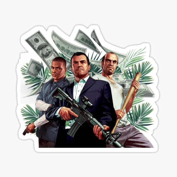 "GTA V" Sticker for Sale by jeanvaljen | Redbubble