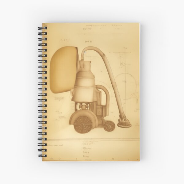 "Ancient vacuum cleaner with bag a technical drawing with measurements ...
