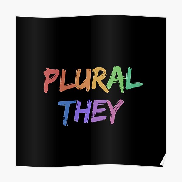 "Pastel Rainbow Plural They (Painted Vertical)" Poster for Sale by ...