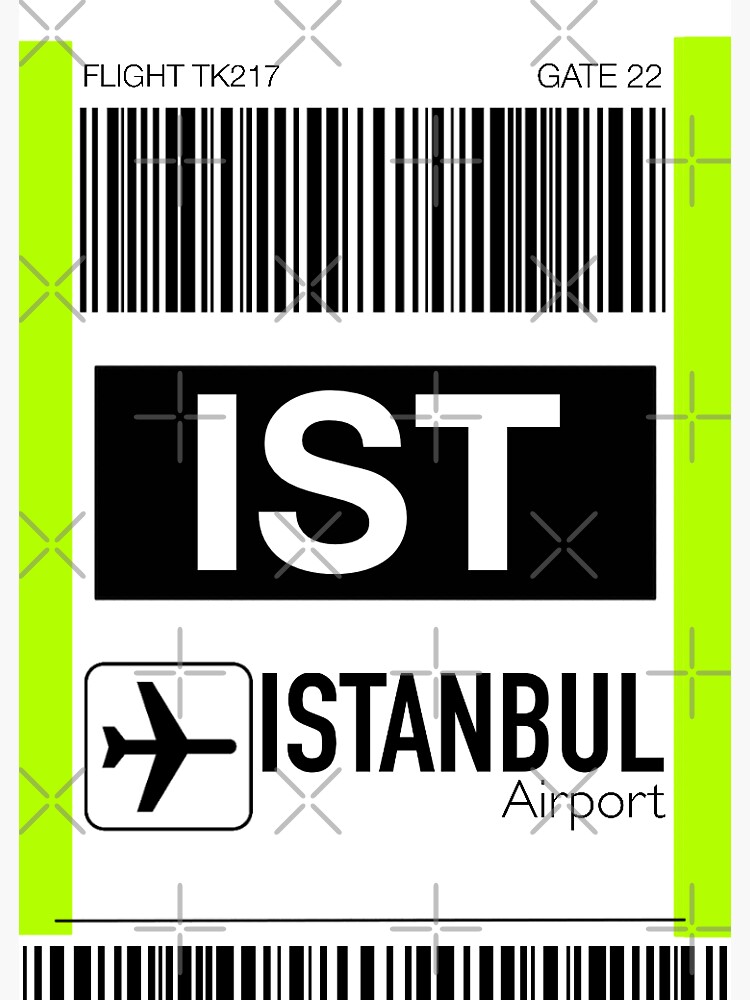 "Istanbul (IST) Airport Luggage Tag Sticker" Sticker for Sale by ...