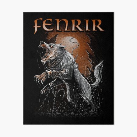 Lámina rígida «Lobo vikingo Fenrir Pagan Ragnarok Mitología nórdica» de BluePagan | Redbubble