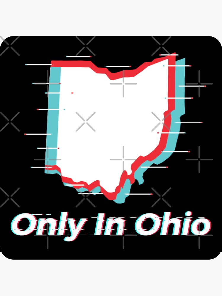 "Only In Ohio Meme" Sticker for Sale by FFDoodles | Redbubble