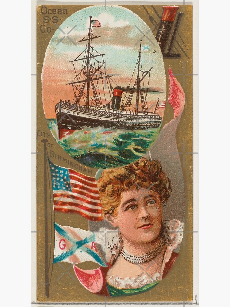 "Ocean Steamship Company | Vintage Nautical Cigarette Card" Poster for ...