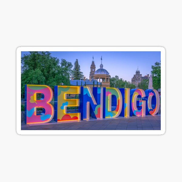 "Bendigo Bloom Sign at the CBD" Sticker for Sale by sjphotocomau ...