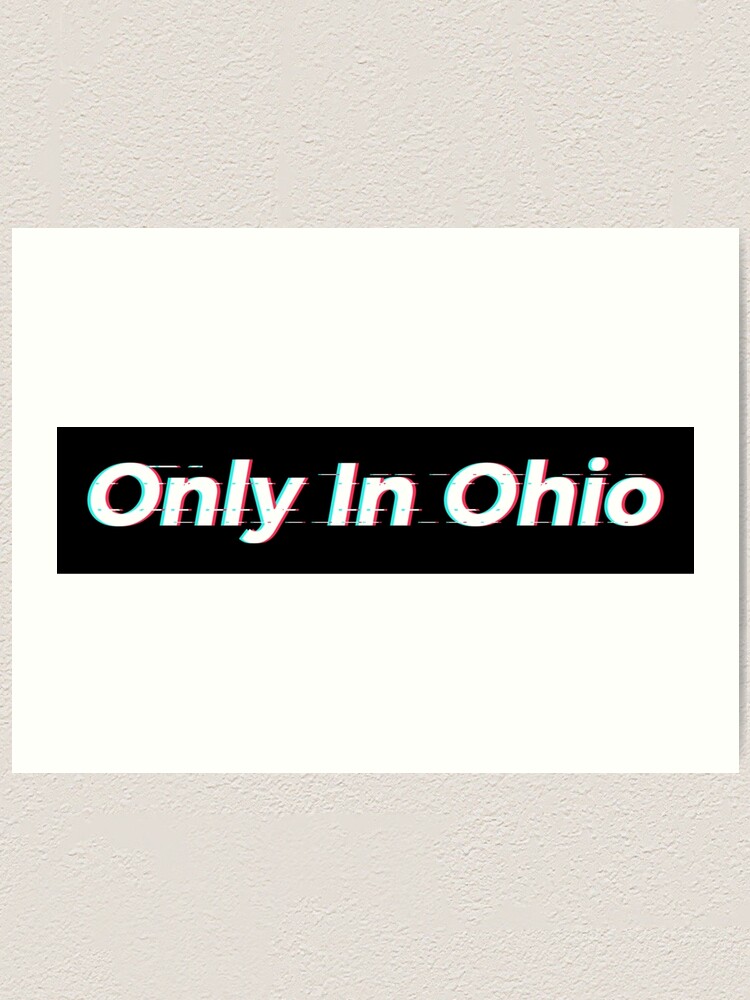 "Only In Ohio Meme " Art Print for Sale by FFDoodles | Redbubble