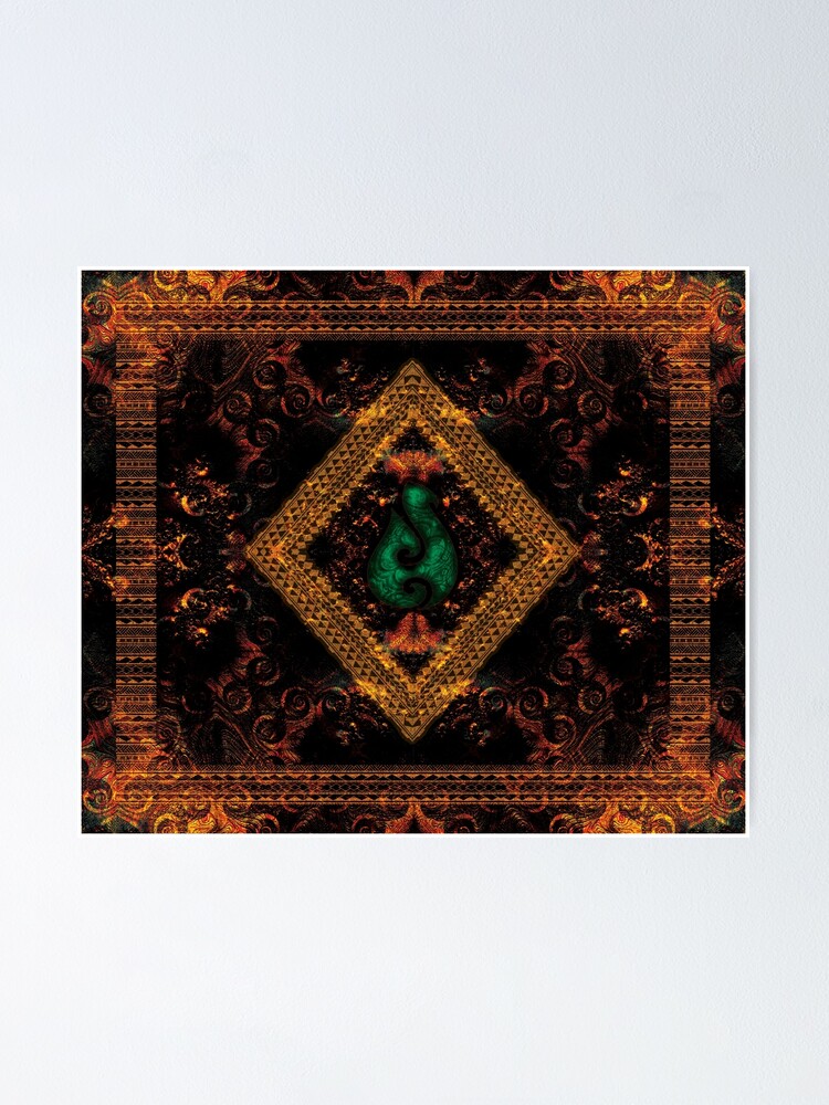 "Maori Fish Hook" Poster for Sale by Kashmartzy | Redbubble