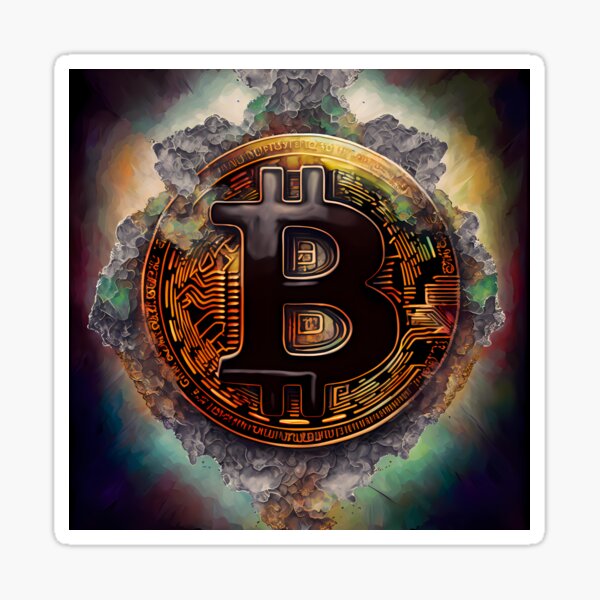 "Bitcoin Logo Fantasy Art" Sticker for Sale by HodlerSqvad | Redbubble