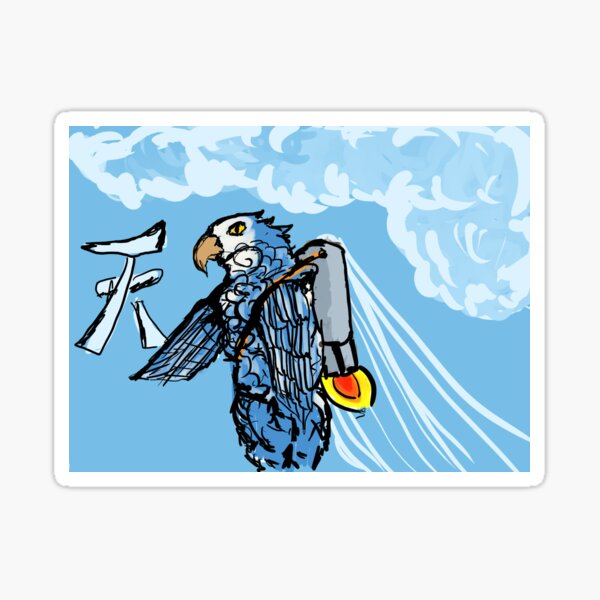 "Jetpack Budgie" Sticker for Sale by Daiten | Redbubble