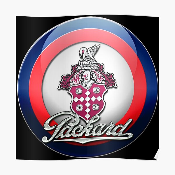 Póster «Emblema del símbolo del logotipo de Packard Roundel para la desaparecida Packard ...