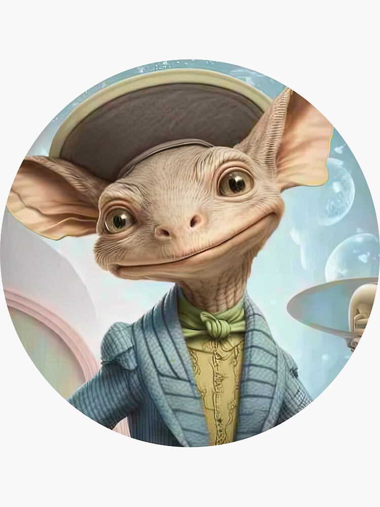 "Blue Dandy " Sticker for Sale by LuftigAI | Redbubble