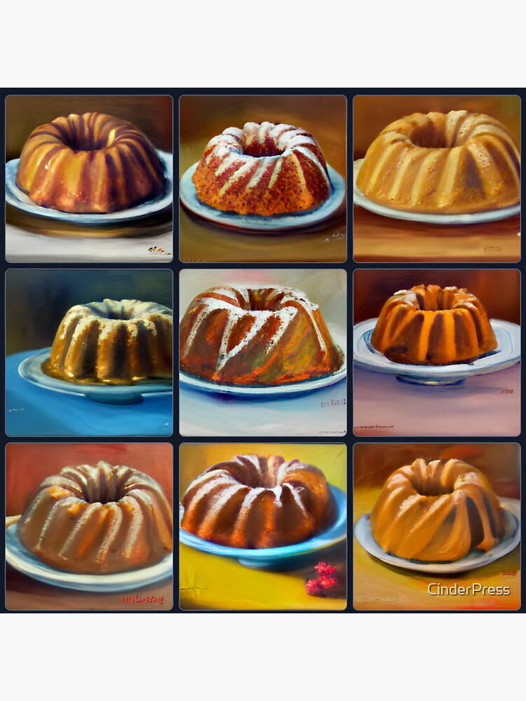 "Bundt art / Cakes art" Sticker for Sale by CinderPress | Redbubble