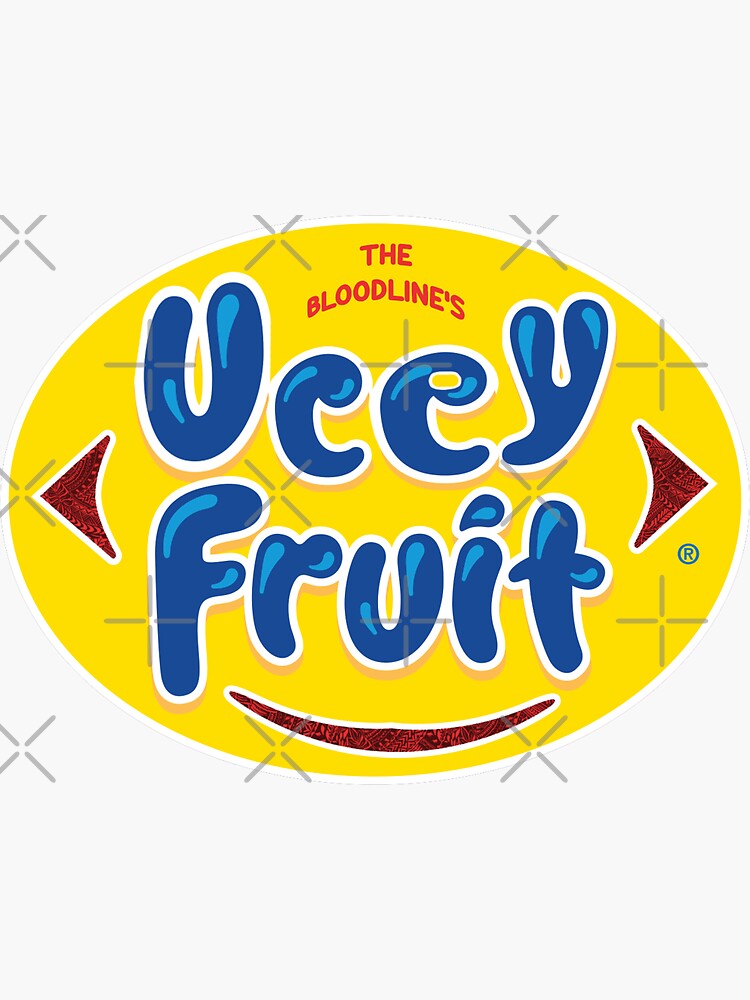 "Ucey Fruit Sami Zayn The Bloodline Uce Usos" Sticker for Sale by ...