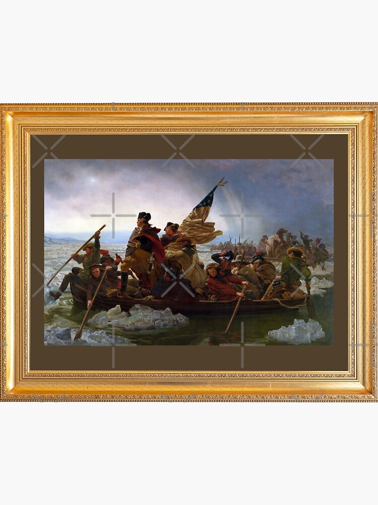 "WASHINGTON CROSSING THE DELAWARE BY EMMANUEL LEUTZE " Sticker for Sale ...