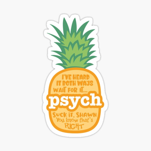 "Psych Quotes Fanart" Sticker for Sale by MadeWhimsy | Redbubble