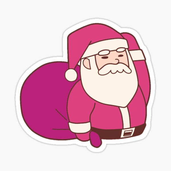 "Pink Santa Claus" Sticker for Sale by Sakshi-S | Redbubble