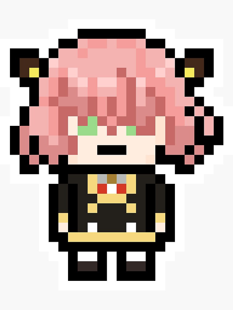 "Anya Forger Danganronpa Pixel" Sticker for Sale by DarkforceIsaac ...