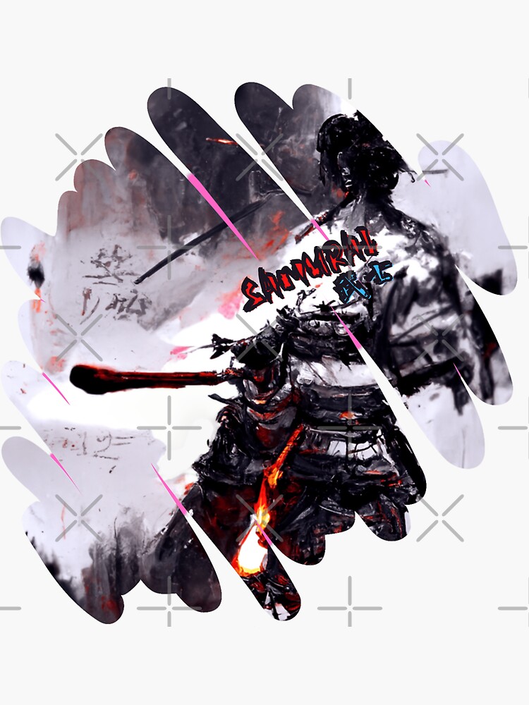 "Japanese Samurai Back View-Samurai 武士" Sticker for Sale by ...