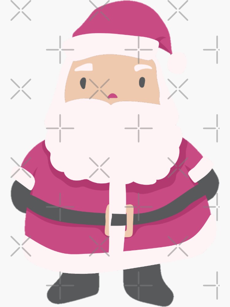 "Pink Santa claus" Sticker for Sale by Sakshi-S | Redbubble