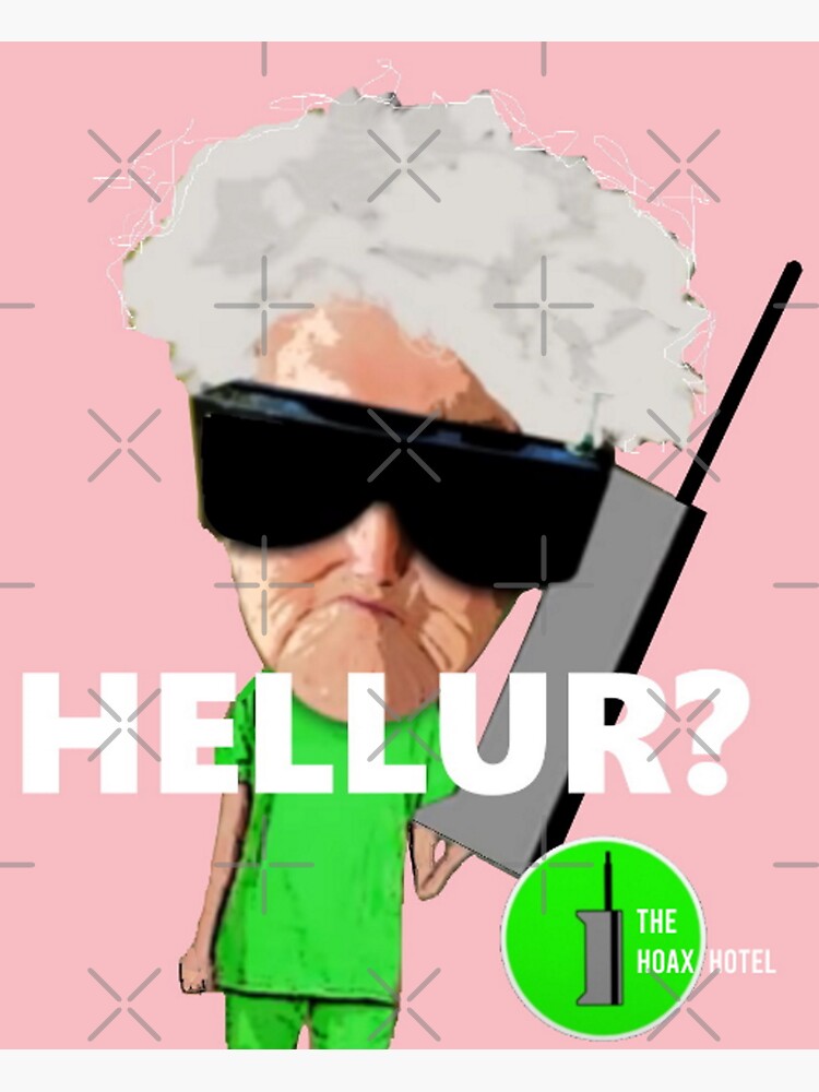 "HELLUR?" Sticker for Sale by Daviscoatings | Redbubble