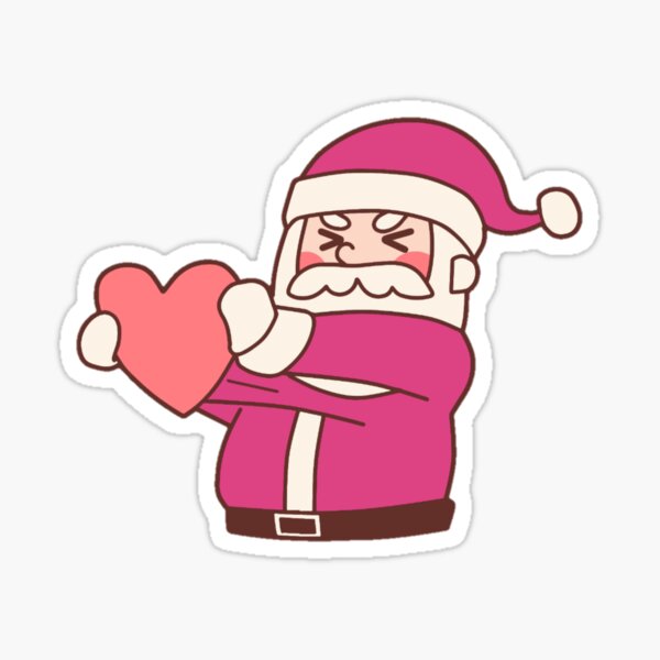 "Pink Santa Claus " Sticker for Sale by Sakshi-S | Redbubble