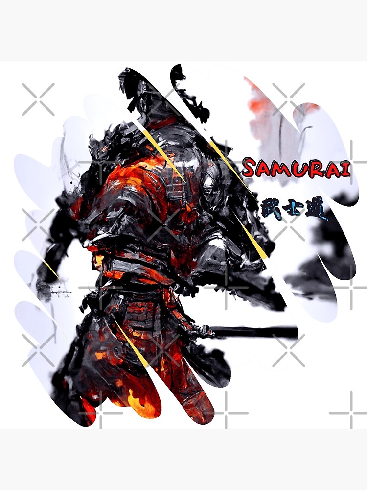 " Japanese Samurai Back View-Samurai武士道" Poster for Sale by ...
