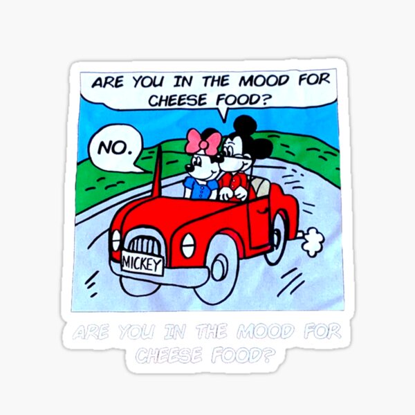 "Are you in the mood for cheese food Bootleg meme " Sticker for Sale by ...