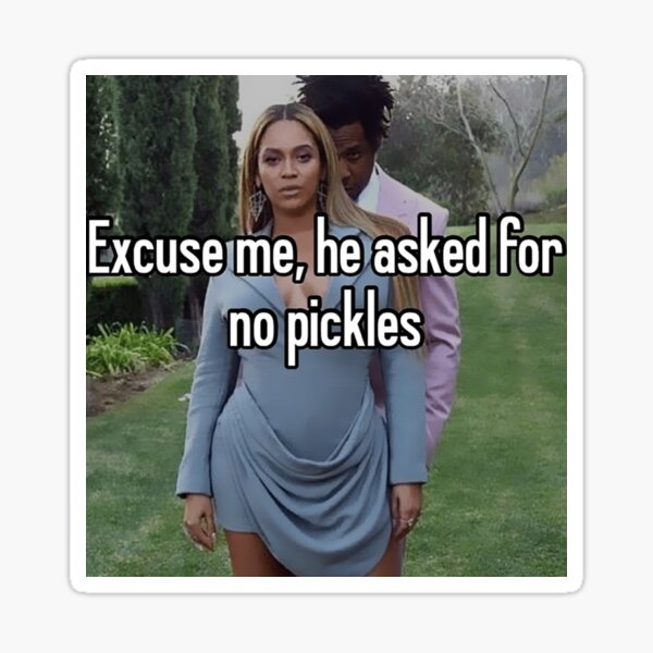 "No Pickles" Sticker for Sale by Brayden-H | Redbubble