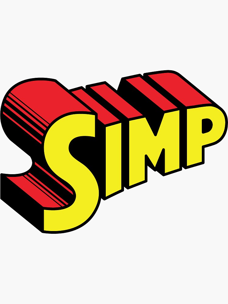 "American Simp" Sticker for Sale by StudioWorks | Redbubble