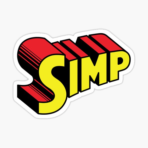"American Simp" Sticker for Sale by StudioWorks | Redbubble
