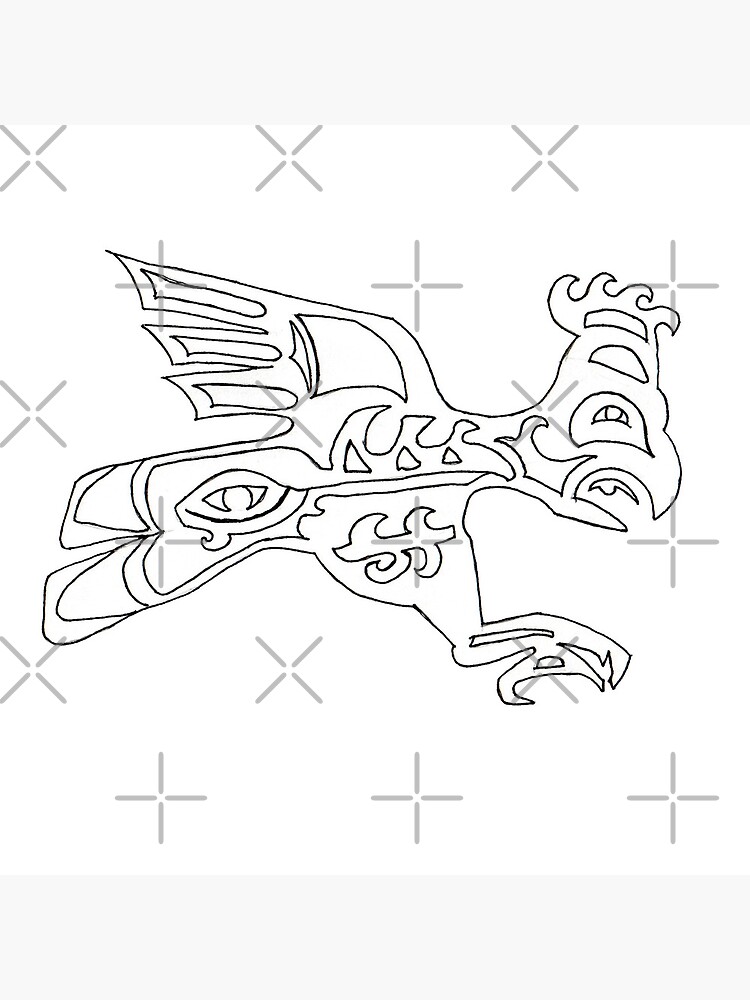 "Firebird Phoenix Thunderbird with Wings, Native American Style Sticker ...