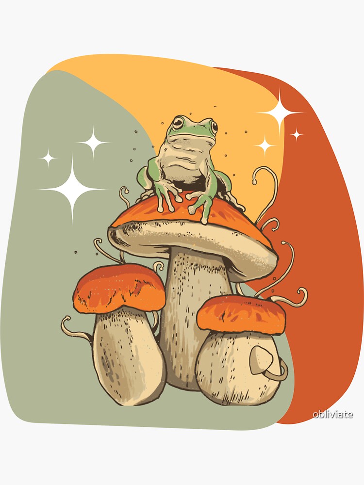 "toad stool" Sticker for Sale by obliviate | Redbubble