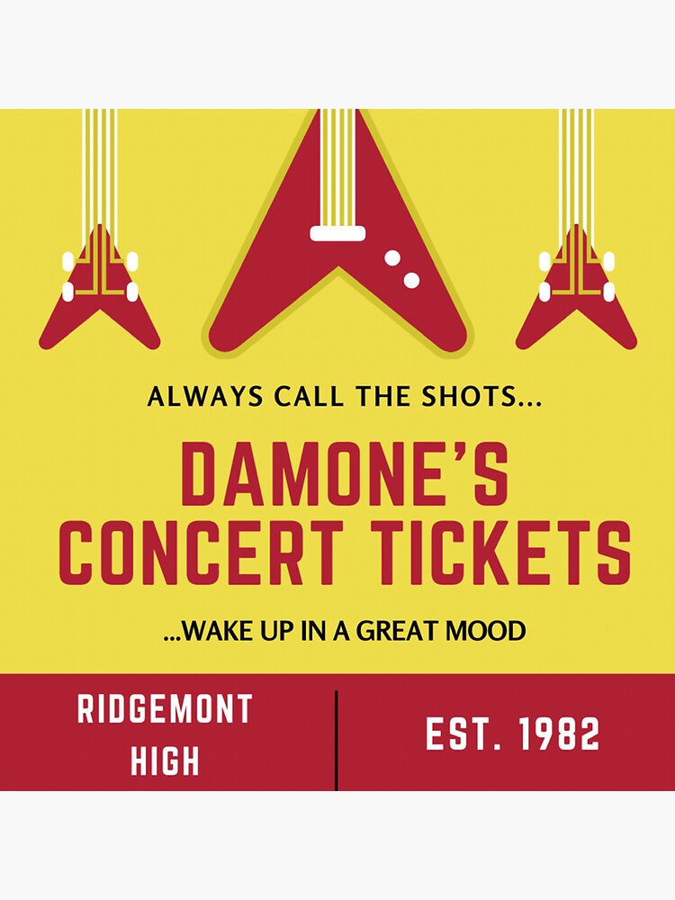 "Damone concert tickets " Sticker for Sale by CoolShirtDepot | Redbubble