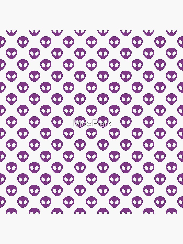 "Purple Alien Space Invaders Repeat Pattern Print" Sticker for Sale by ...