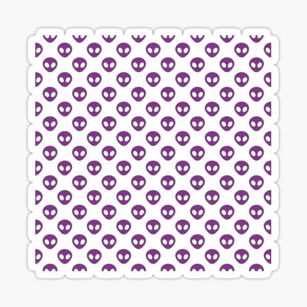 "Purple Alien Space Invaders Repeat Pattern Print" Sticker for Sale by ...
