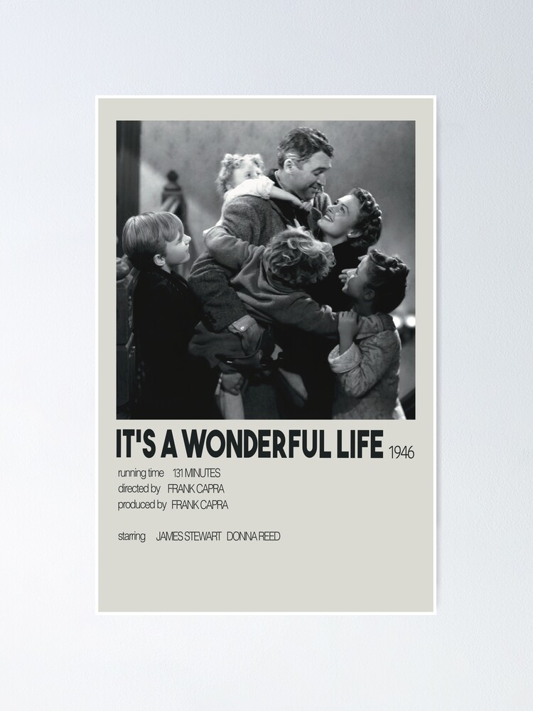 "It's A Wonderful Life- Movie Poster" Poster for Sale by ...