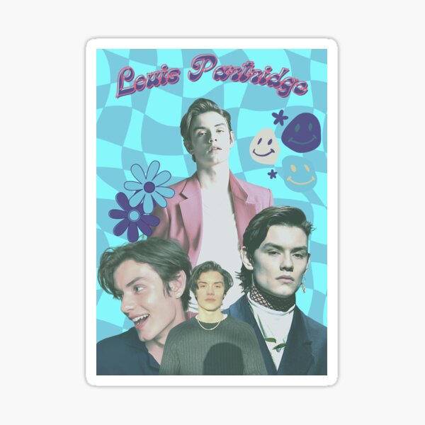 "Louis Partridge - Blue " Sticker for Sale by harritheecocup | Redbubble