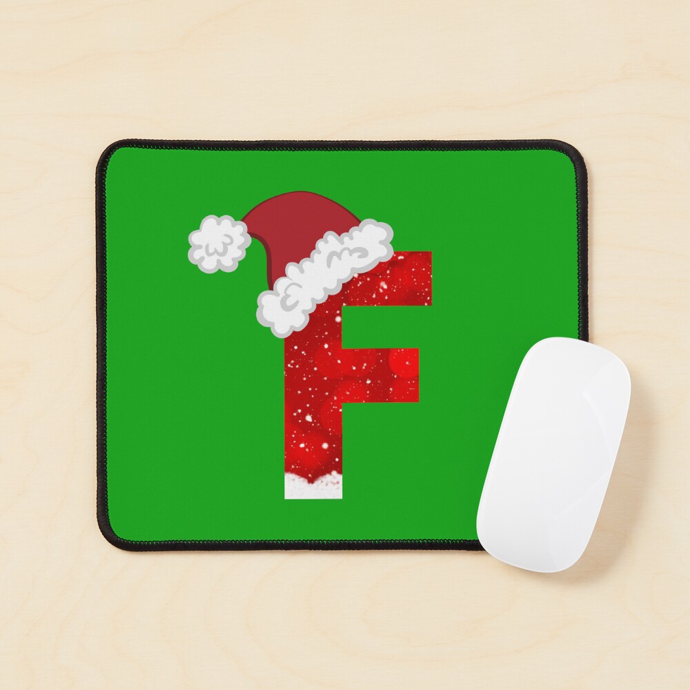 "Snowy Christmas Letter F with Santa Hat" Sticker for Sale by ...