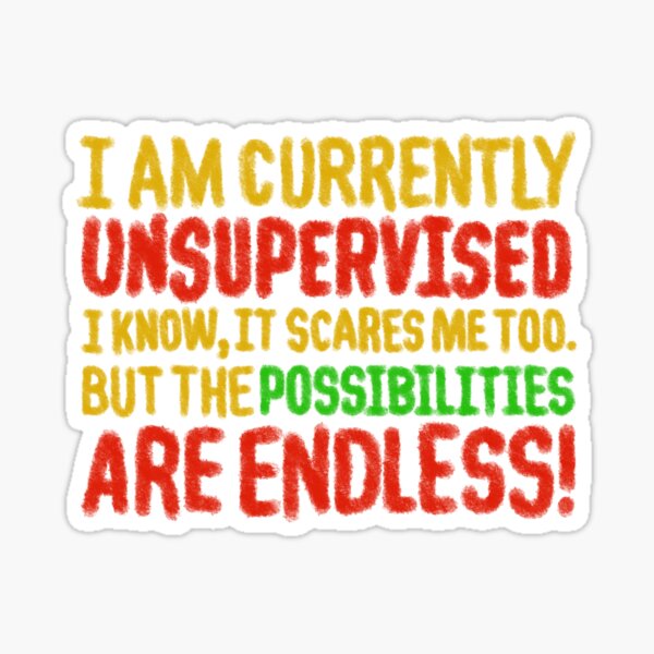 "Unsupervised Possibilities" Sticker for Sale by Black-Orc | Redbubble