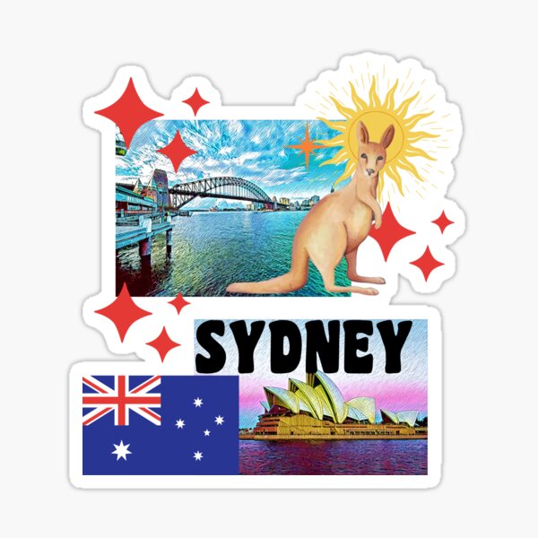 " SYDNEY AUSTRALIA" Sticker for Sale by starfishstuff | Redbubble