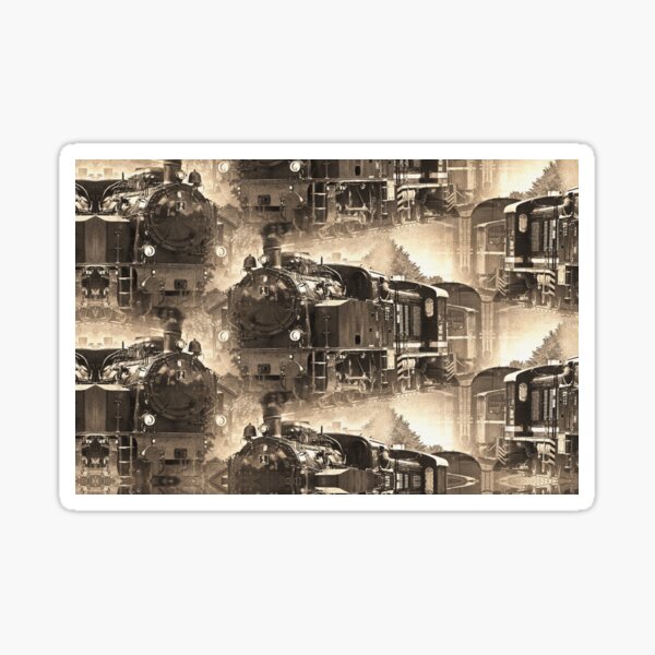 "Steam Dreams - Railway Engine" Sticker for Sale by NaturePrints ...