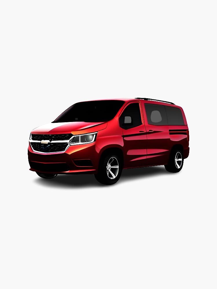 "Red Chevy Minivan diecut sticker" Sticker for Sale by bensclassicstuf ...