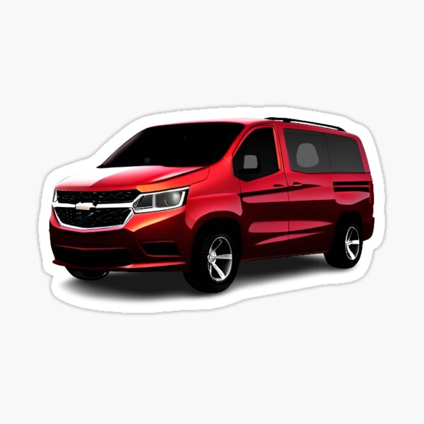 "Red Chevy Minivan diecut sticker" Sticker for Sale by bensclassicstuf ...