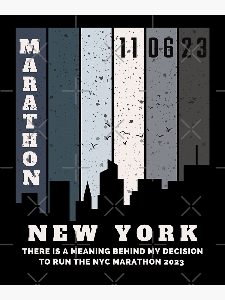 "2023 NYC marathon" Poster for Sale by CatDogBFF | Redbubble