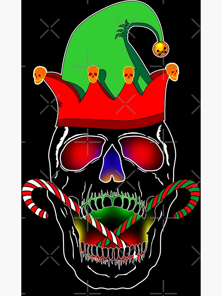 "Skull Christmas Elf" Poster for Sale by Korvus78 | Redbubble