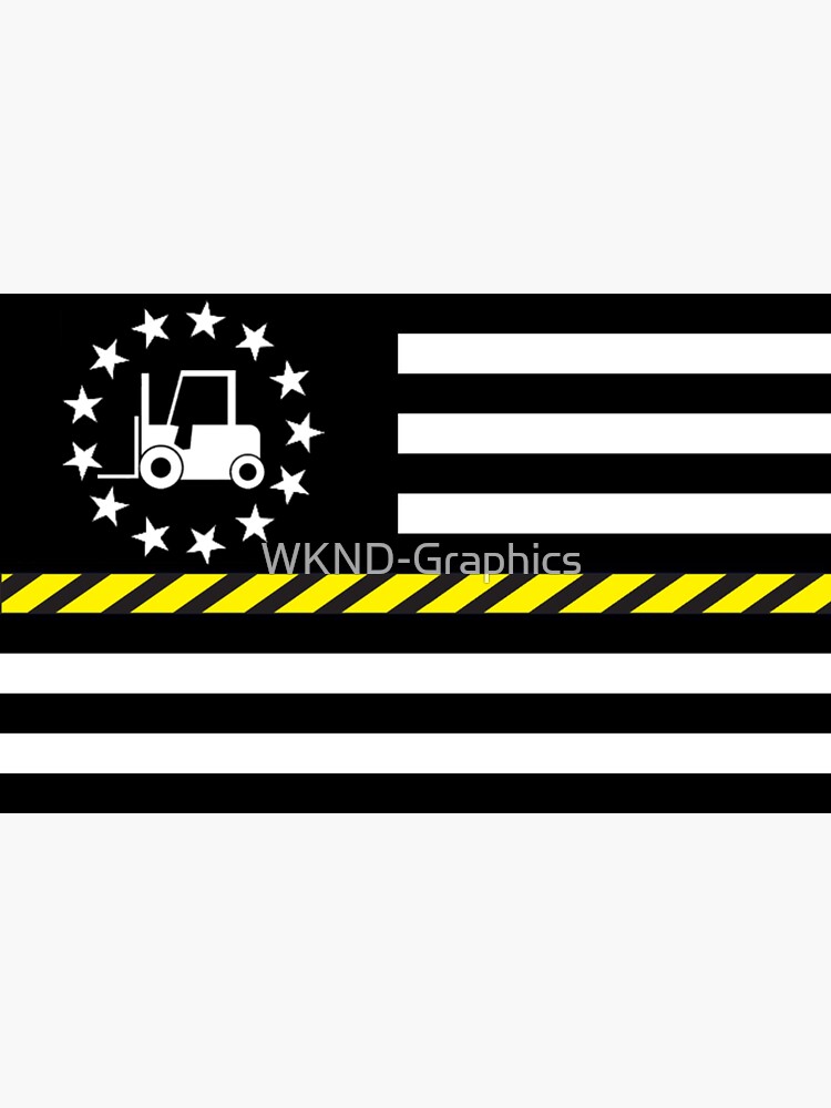 "Thin Certified Forklift Operator Line Flag" Sticker for Sale by WKND ...