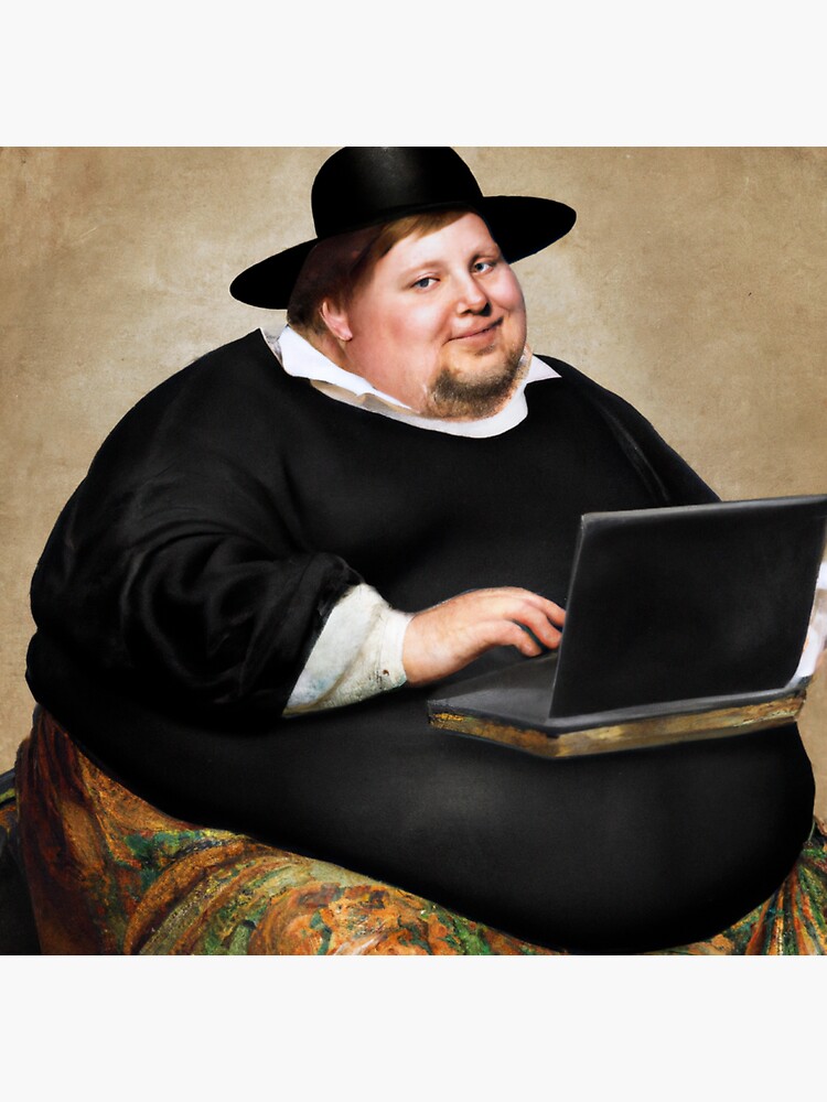 "Medieval Painting of Discord Mod Funny Drawing" Sticker for Sale by ...