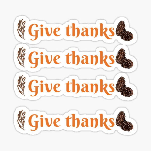 "Give Thanks sticker pack 4 pieces" Sticker for Sale by RavenRarities ...