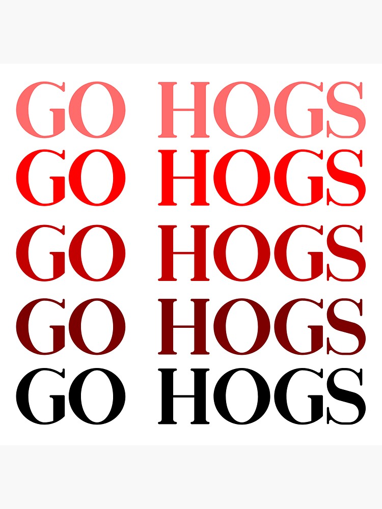 "GO HOGS" Sticker for Sale by lcd93 | Redbubble